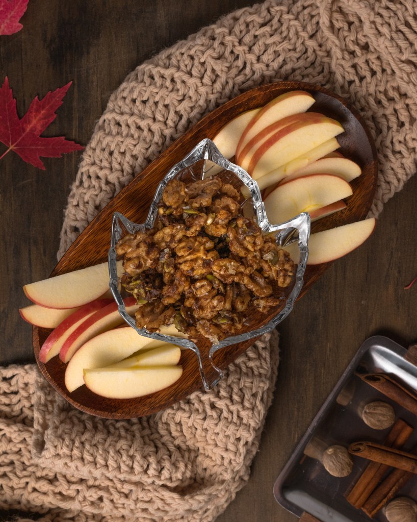 PUMPKIN SPICED MAPLE WALNUTS – WORTHINGTON EATS