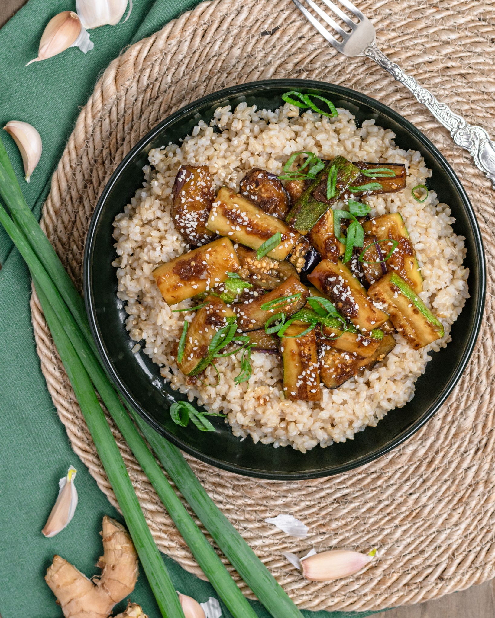 EGGPLANT + ZUCCHINI STIR FRY – WORTHINGTON EATS